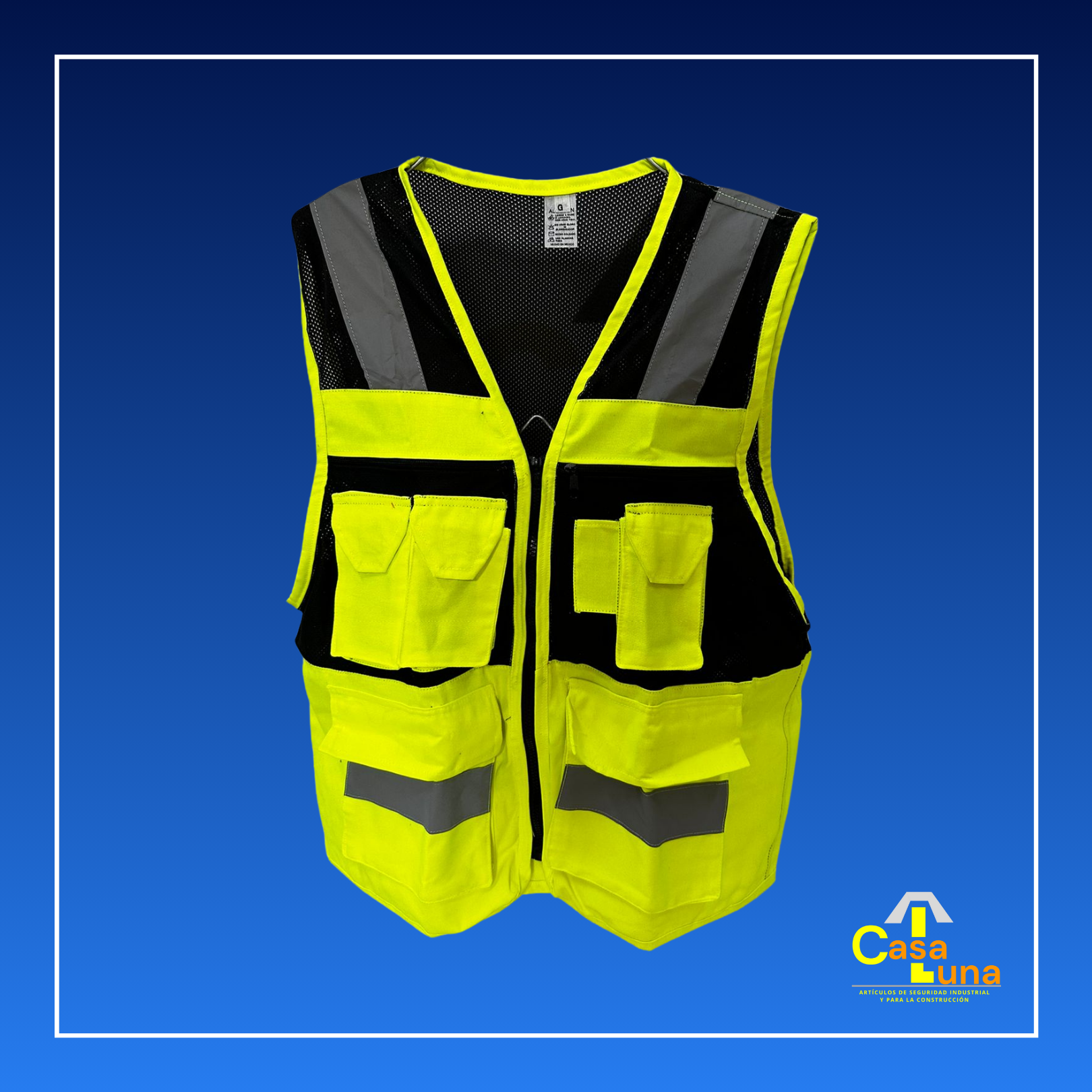 CHALECO RANGER CERRADO CON MALLA EN LA ESPALDA.