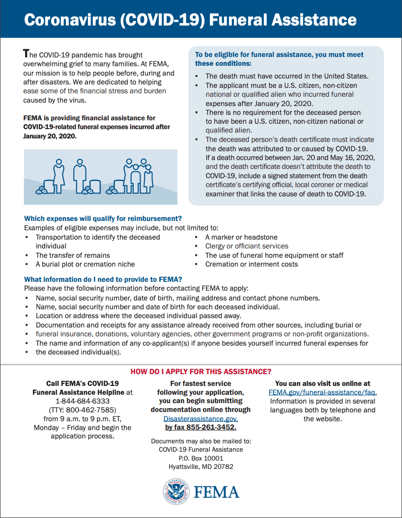 Fema Covid-19 Funeral Assistance Information | Flanders Powell Funeral Home