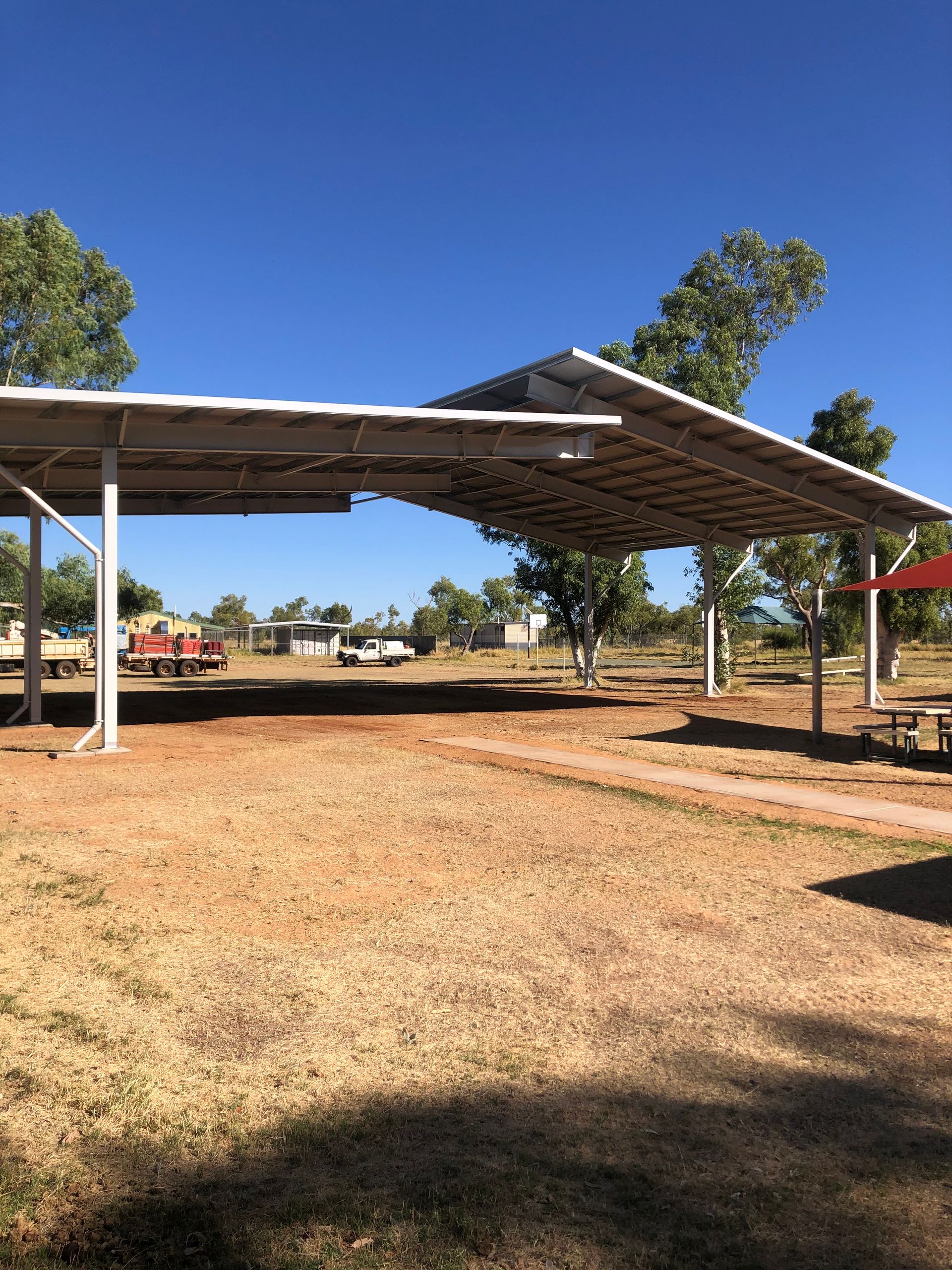 Willowra School, Shade Structure, Basketball Court and Playground