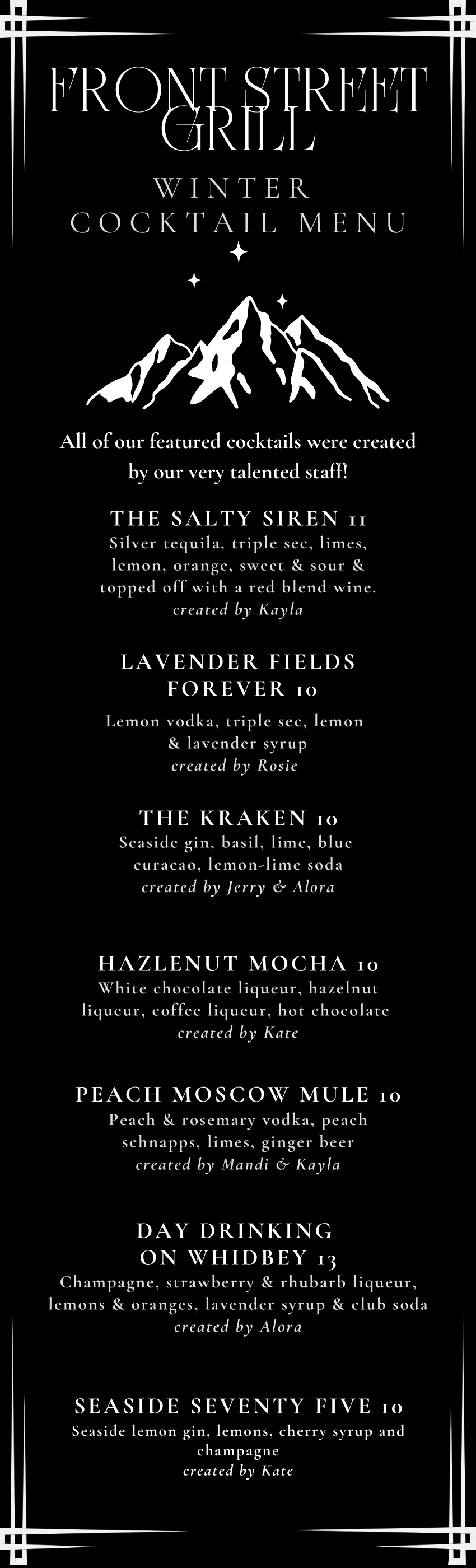House Cocktails