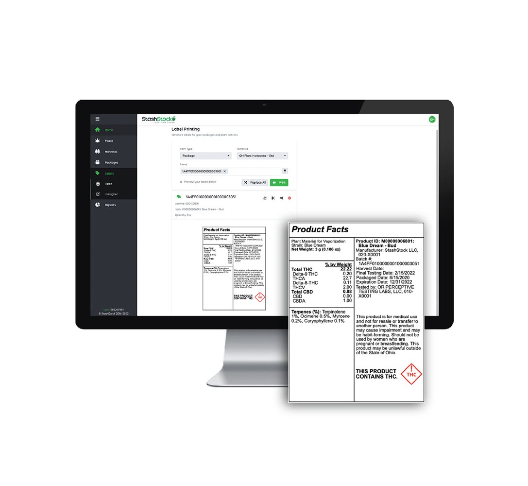 StashStock's Metrc Integrated solution for Retail ID