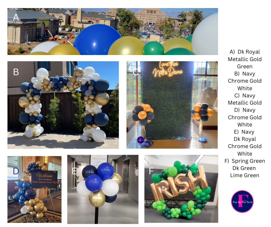 Notre Dame Balloon Decor | Fun By The Yard | Balloon Decor Services