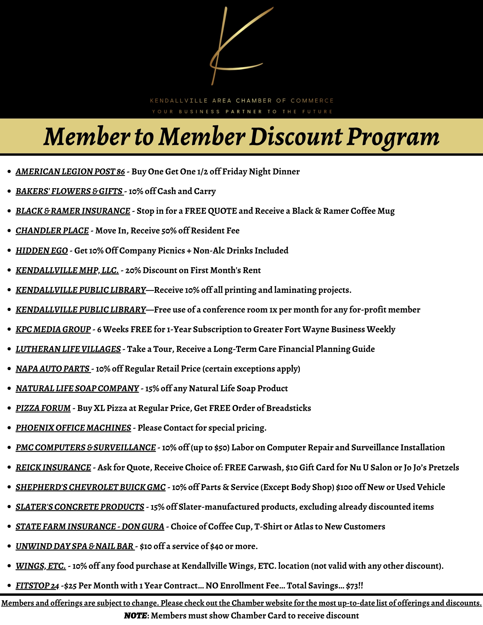 Member Benefits