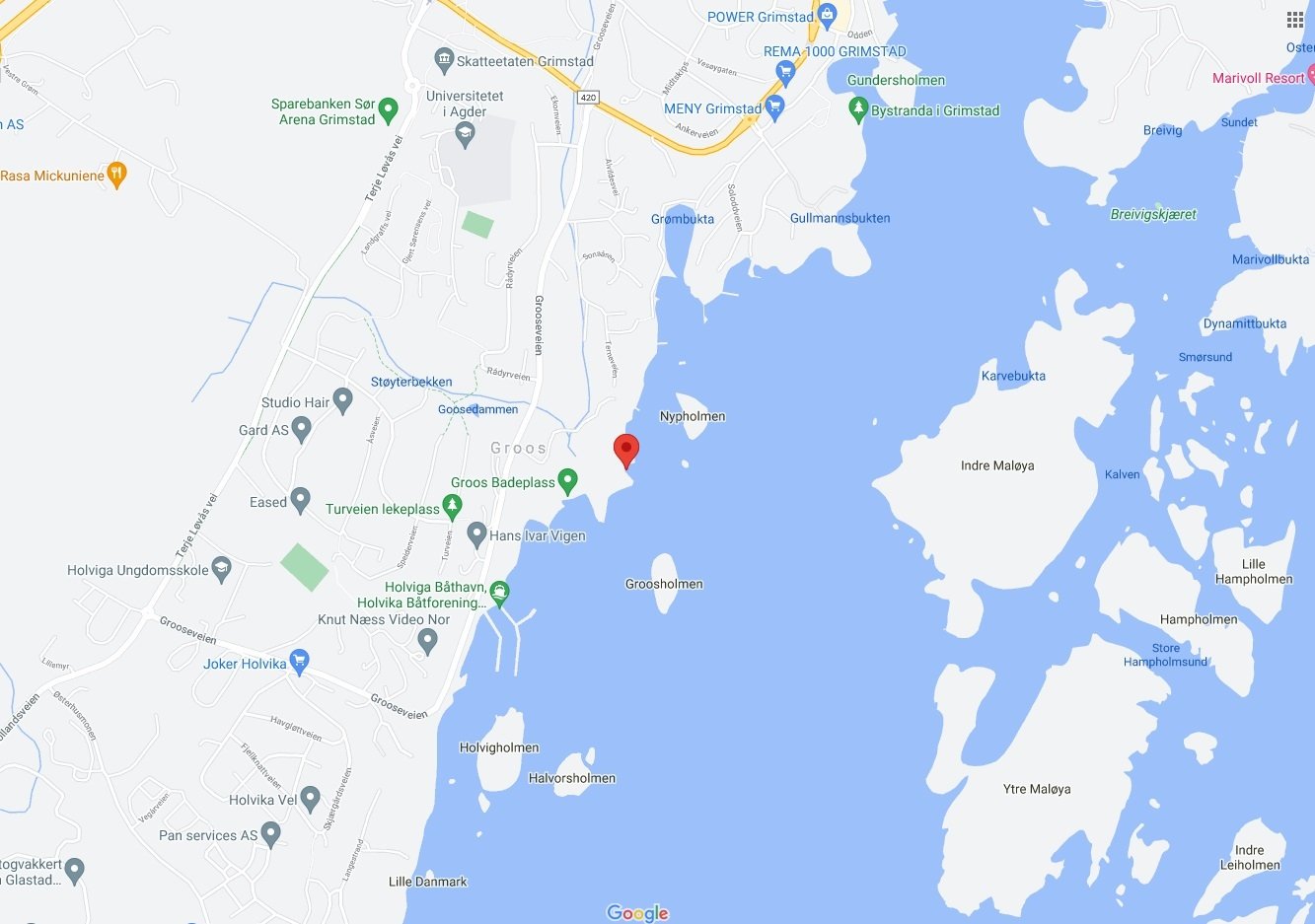 Gode fiskeplasser i Grimstad - Sjøørret Sørlandet