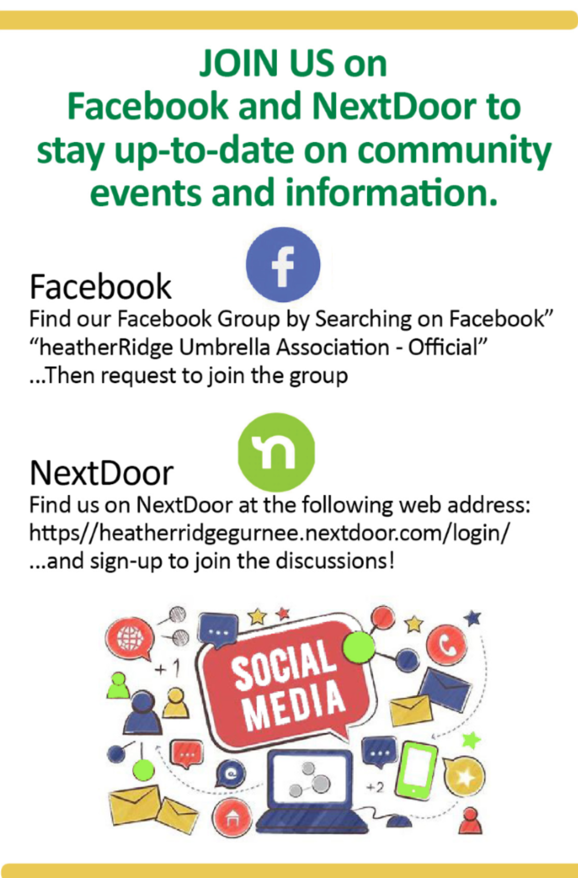 HeatherRidge News | HOA Announcements & Events