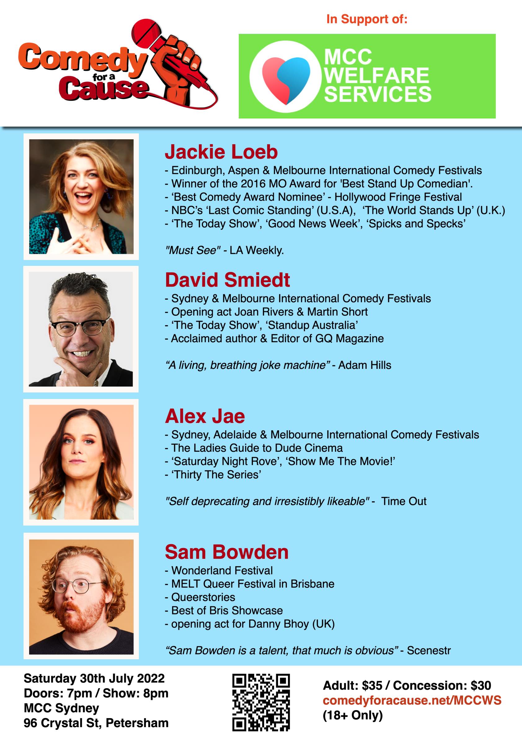 Comedy line-up announced