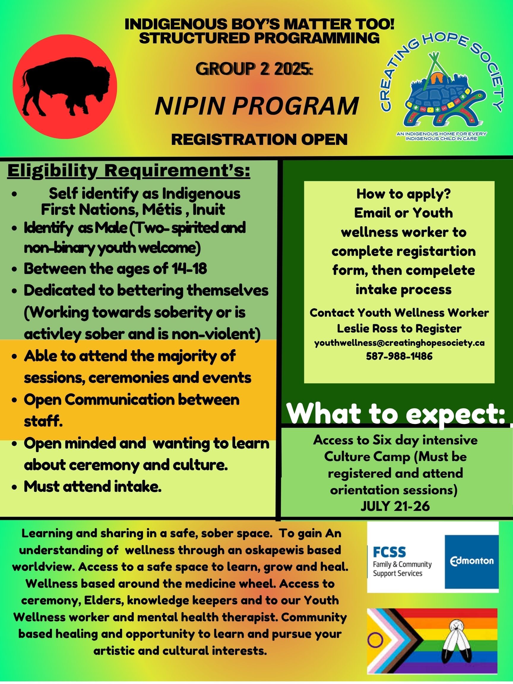 Program - Indigenous Boys Matter - Creating Hope Society