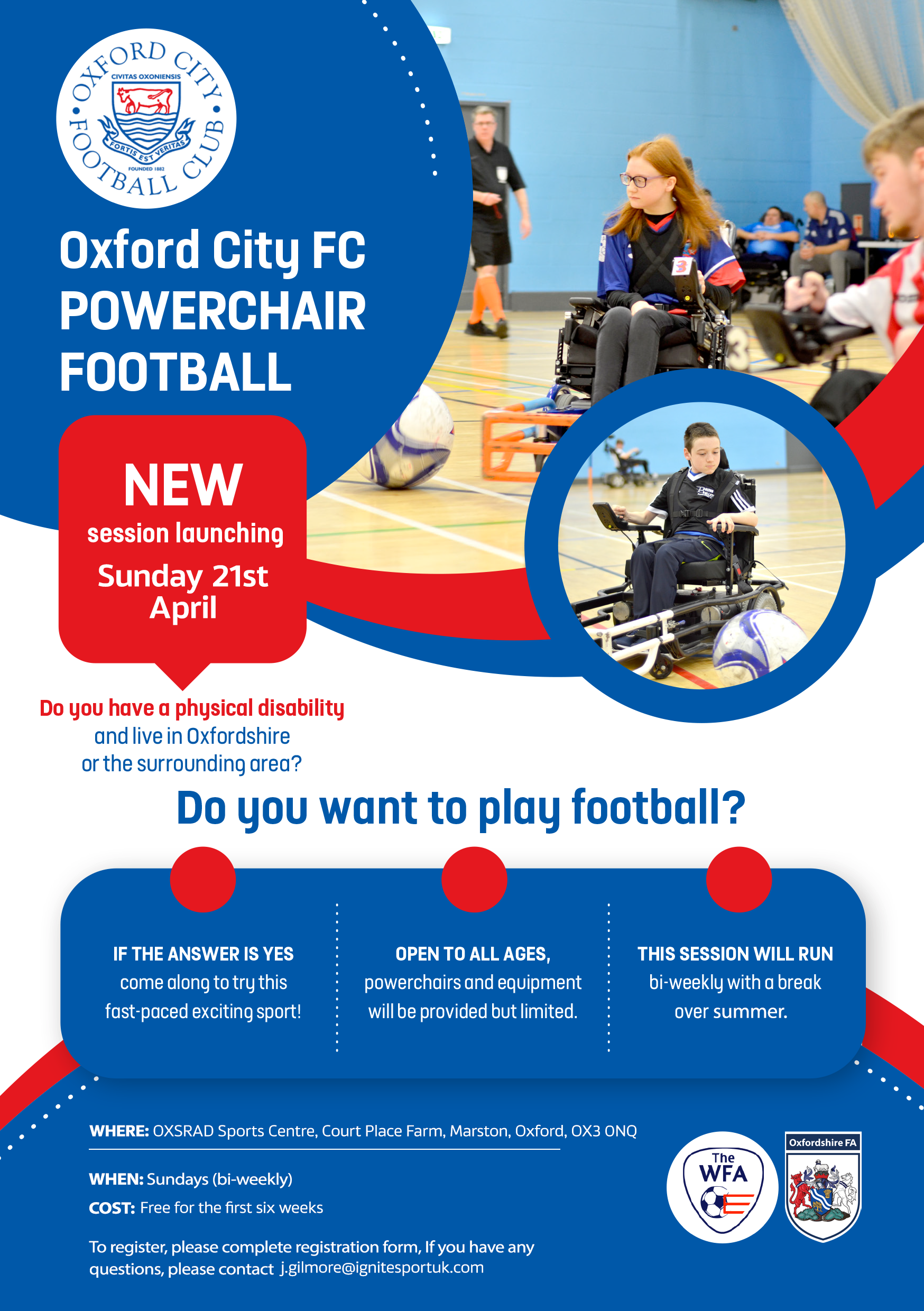 Powerchair Football returns to Oxford City Football Club
