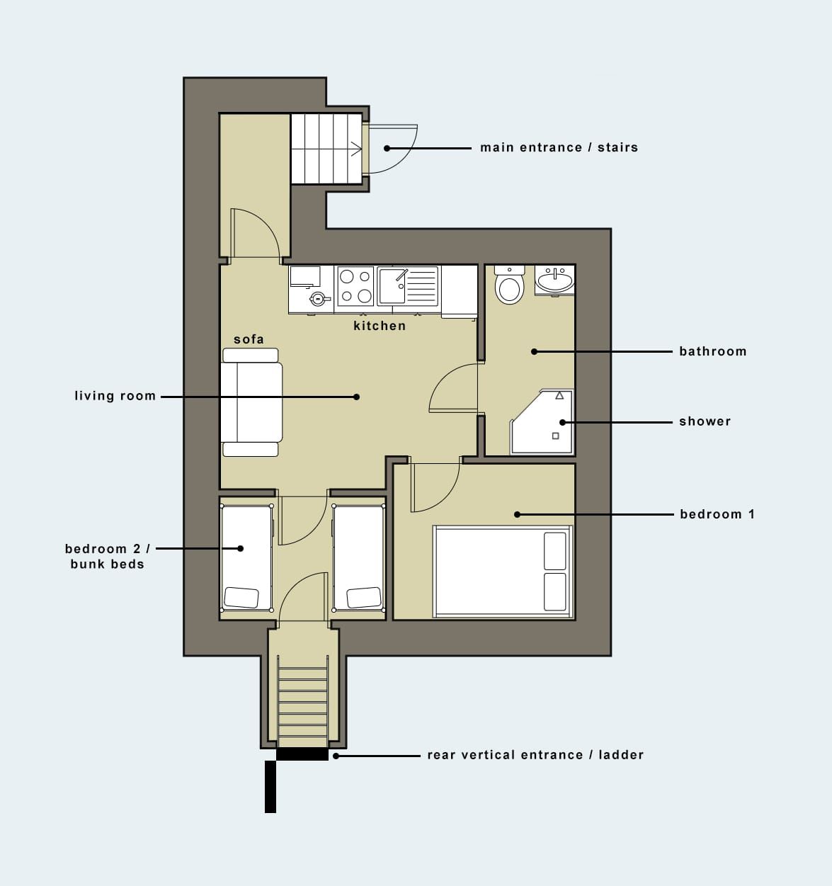 Nuclear bunker fallout shelter