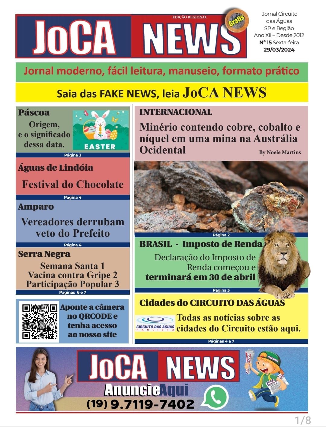 JoCA, joca, JOCA, JOCA NEWS, JORNAL, NOTICIÁRIO, CIRCUITO