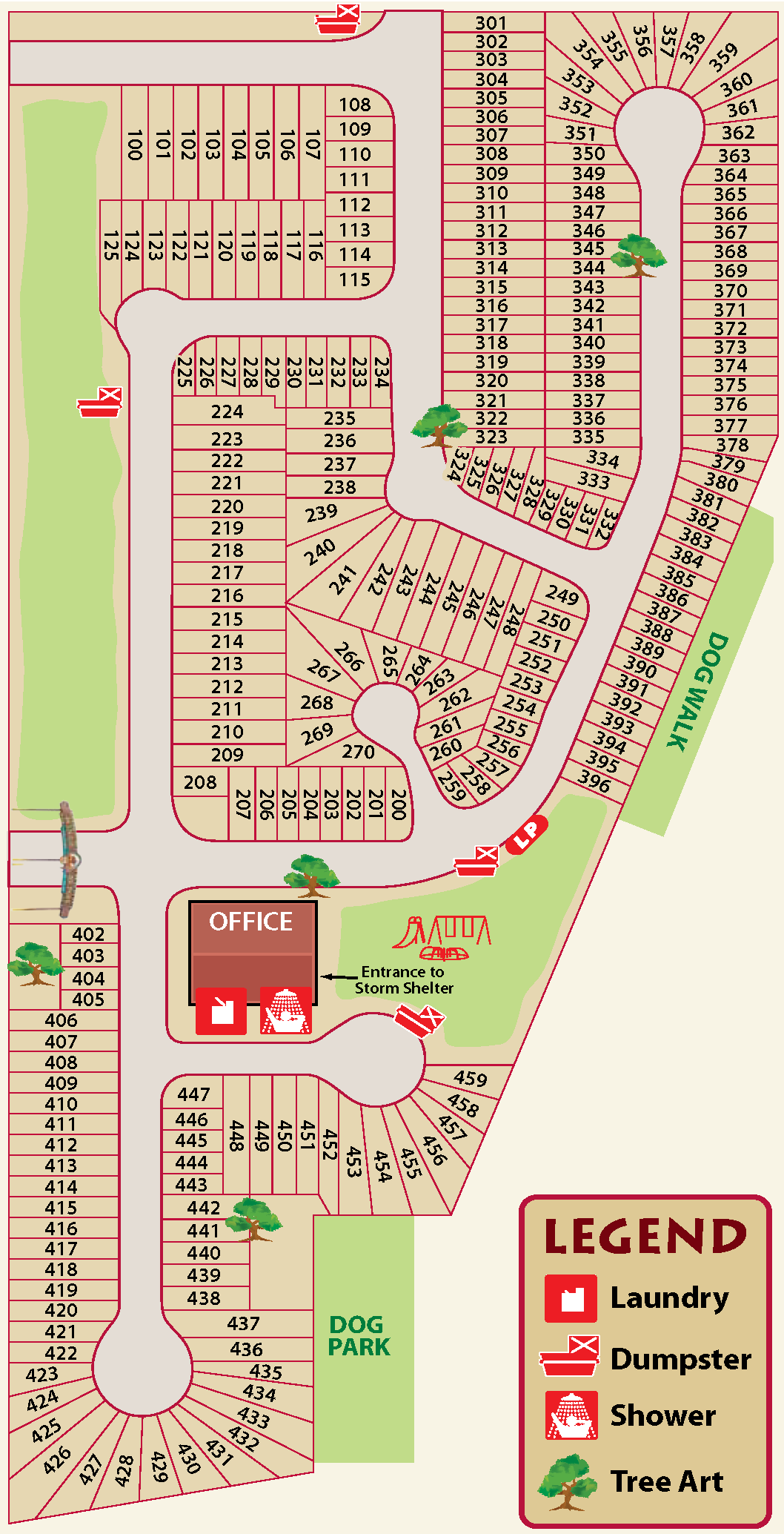 Explore Park Map | Mingo RV Park | Tulsa, OK