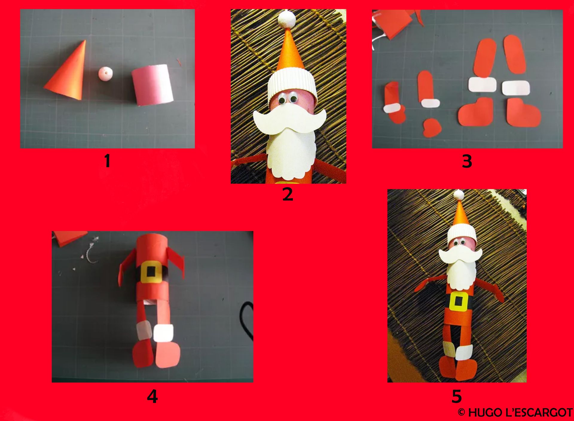 DIY Santa Claus Puppet Using Toilet Paper Rolls