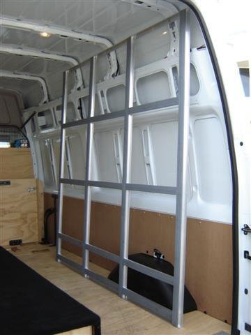 Internal Glass Van Racking solutions
