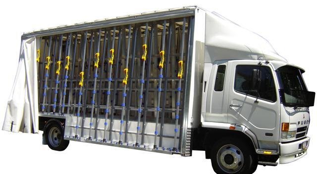 The Glass Racking Company NZ Curtained Glass Trucks