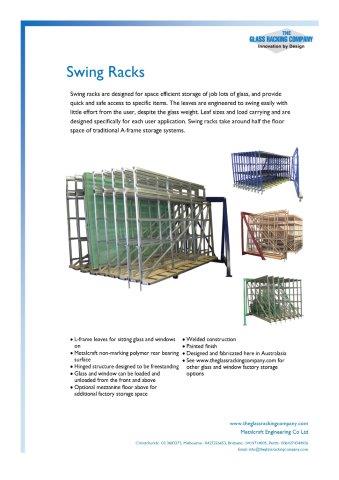 The Glass Racking Company NZ, Swing Racking Glass Storage