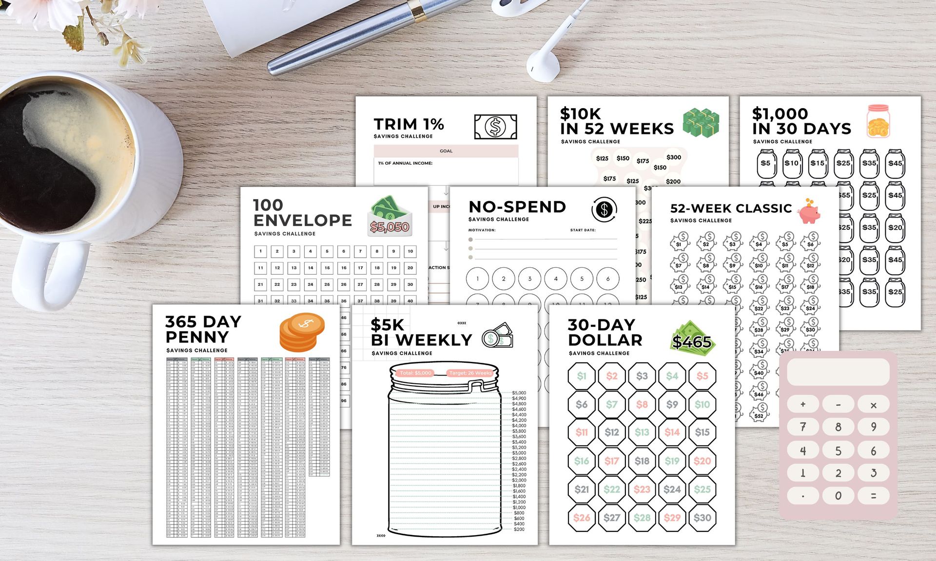 9 Creative Money Challenge Ideas [ + Free Savings Trackers ]