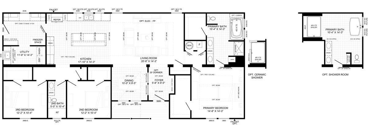 The Lulabelle Manufactured Home Floorplan in Columbus GA - Preferred