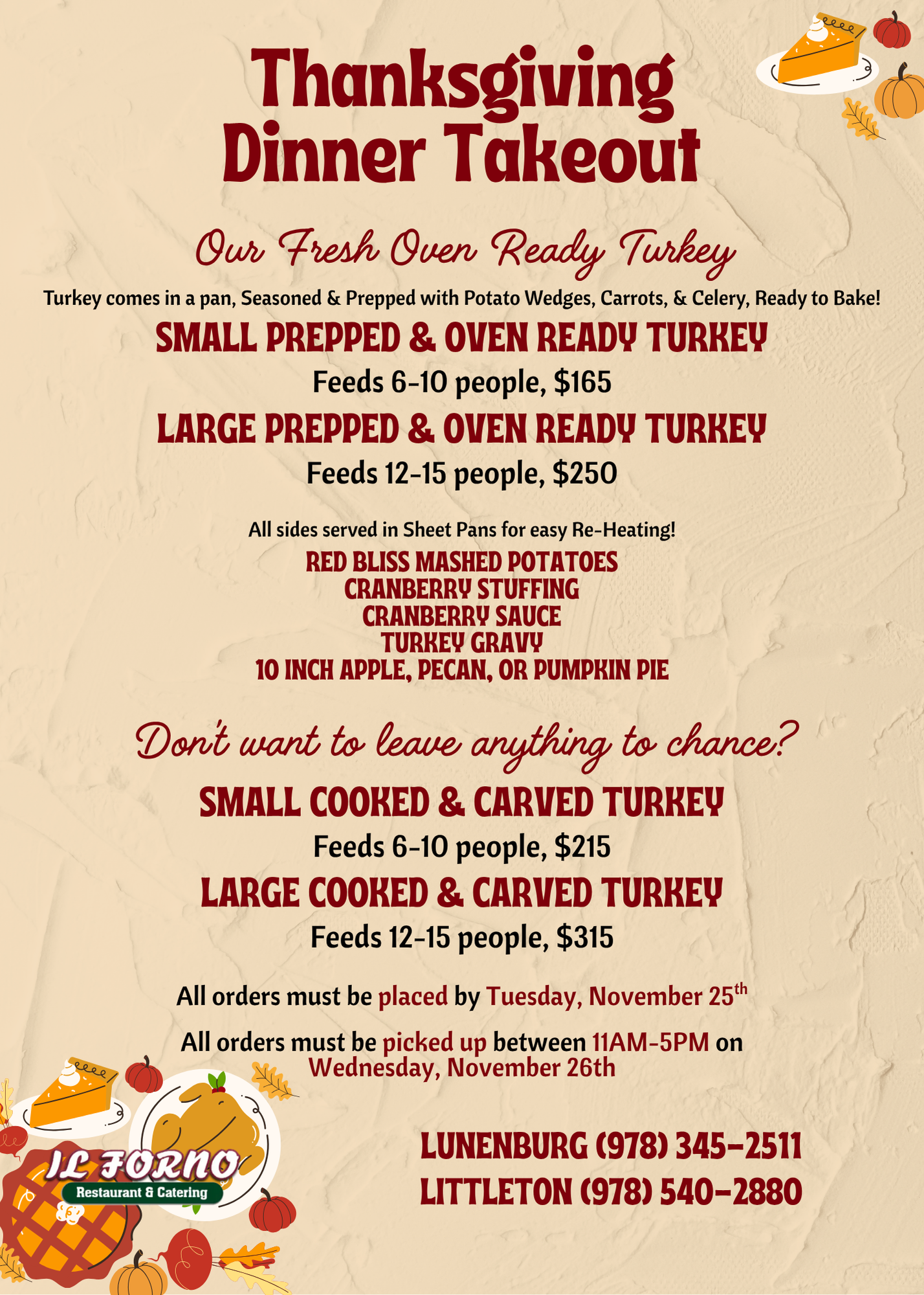 Thanksgiving Menus
