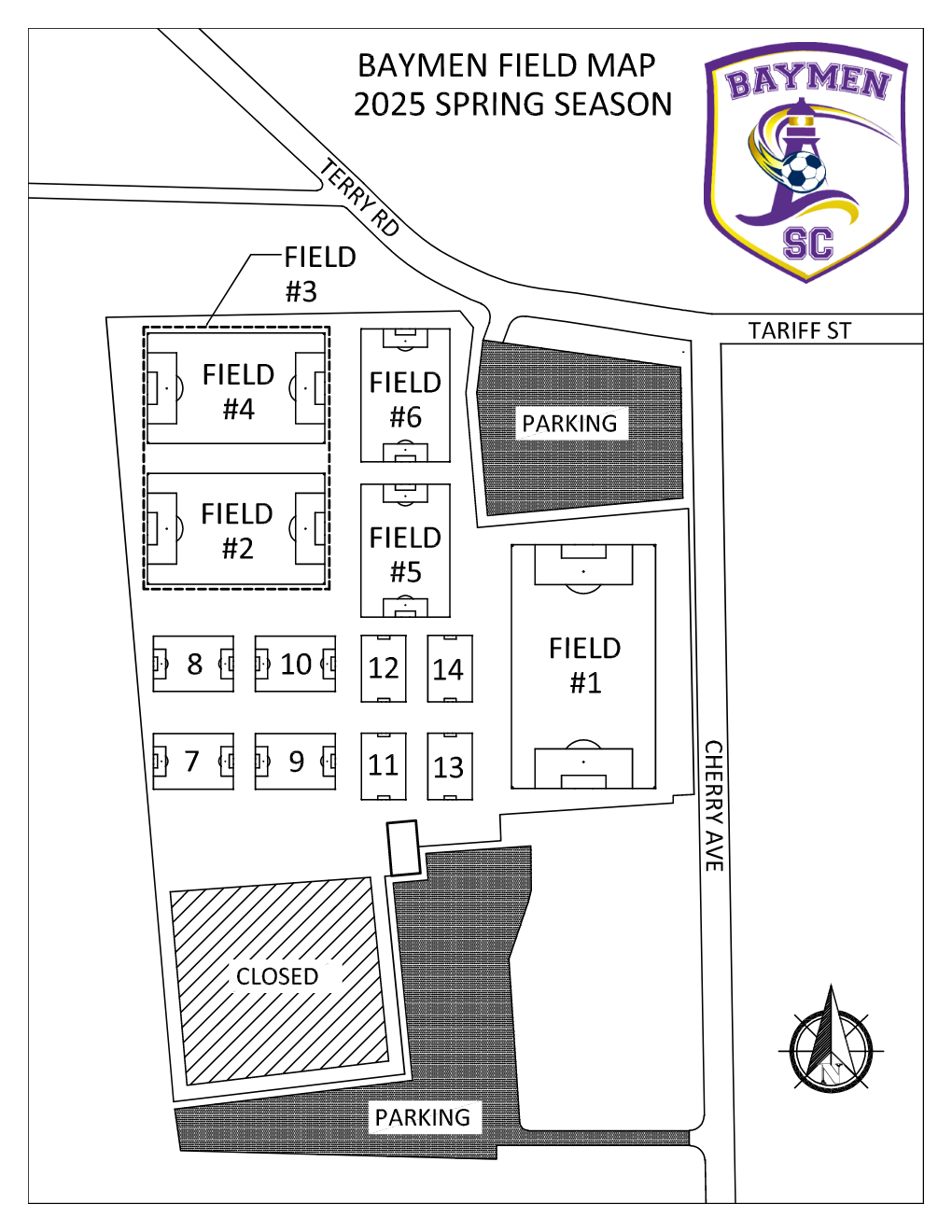 Baymen Soccer Field Map Directions