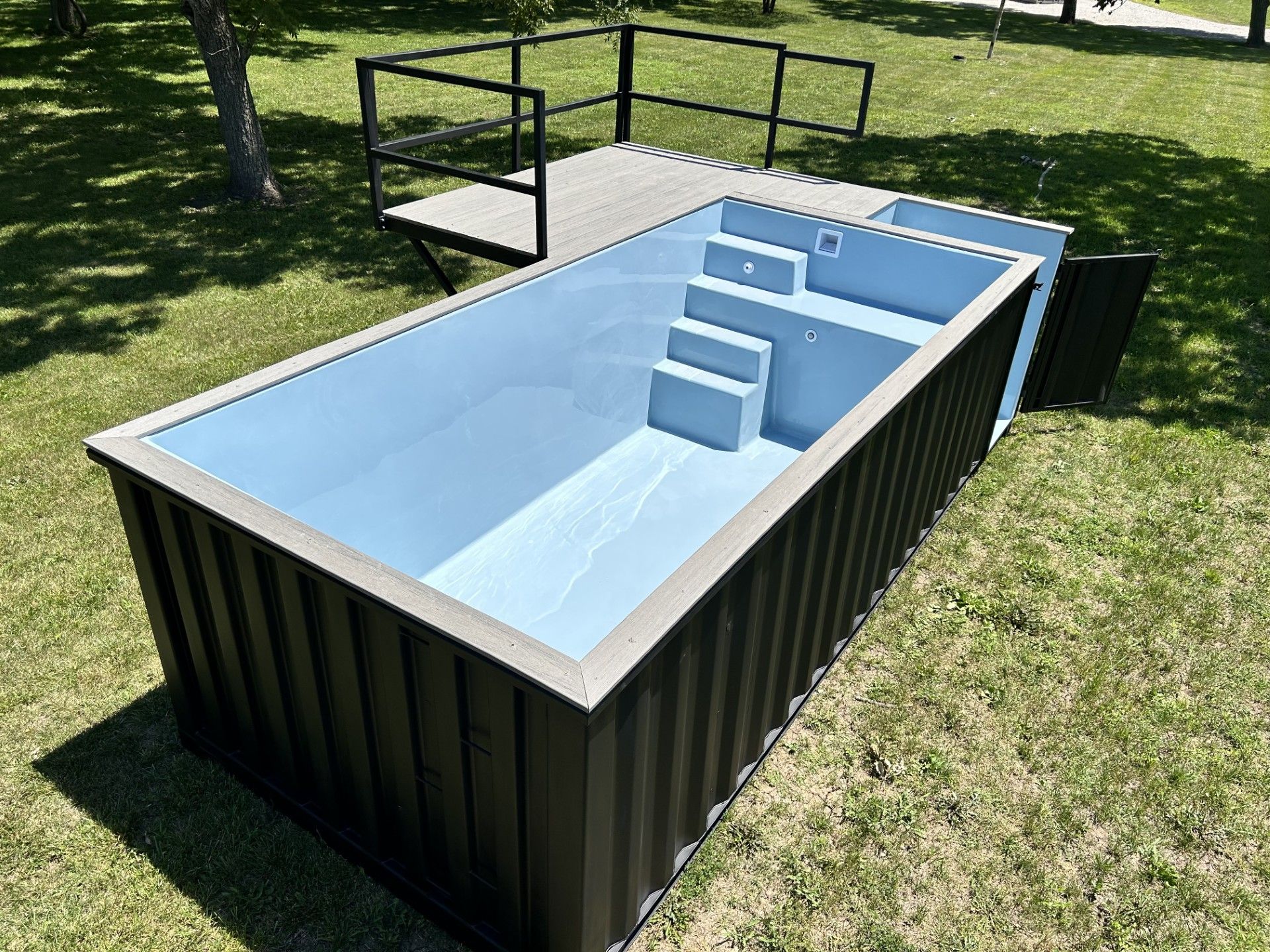 Modular Fiberglass Lined Container Pools