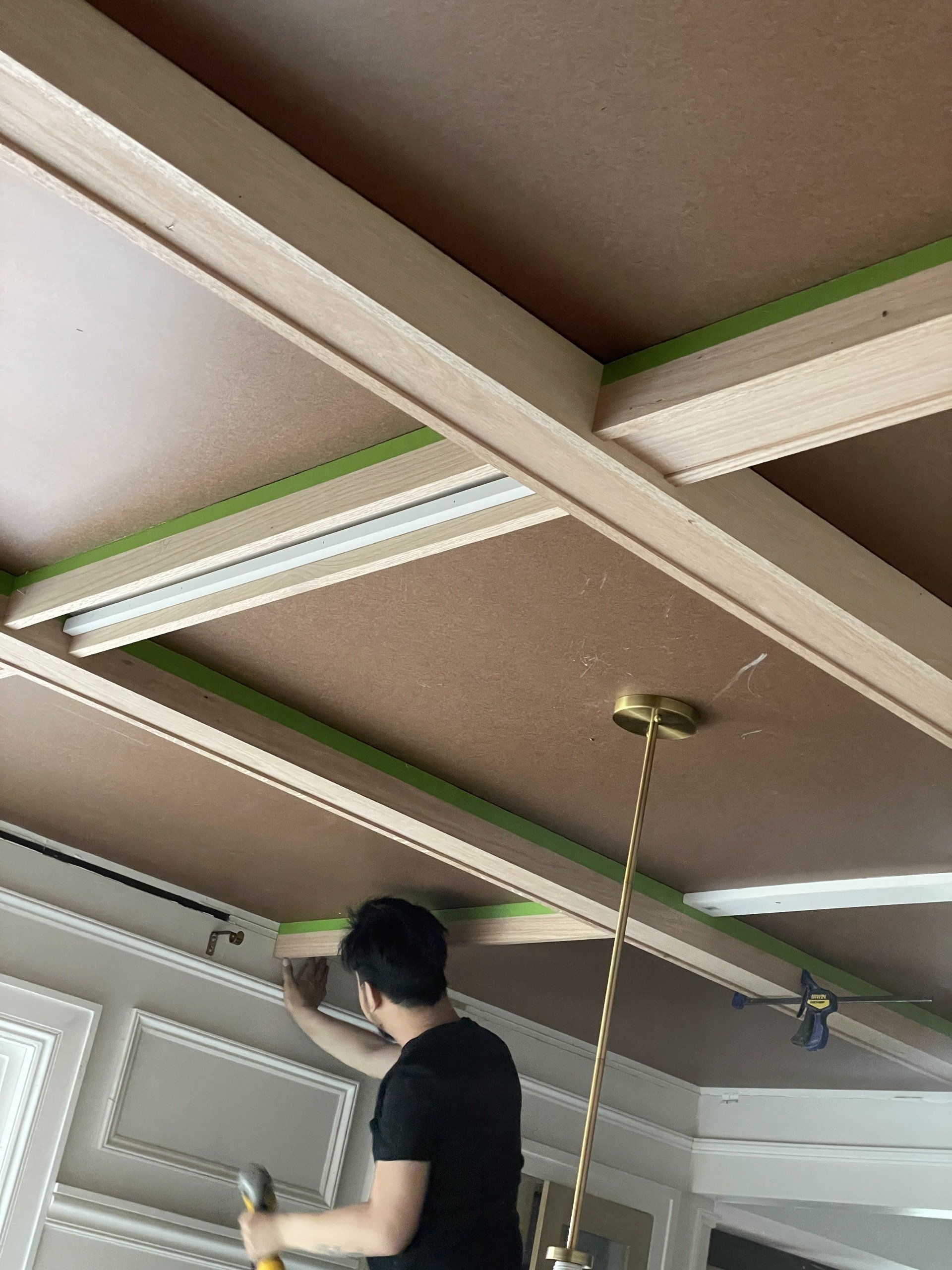 DIY COFFERED CEILINGS