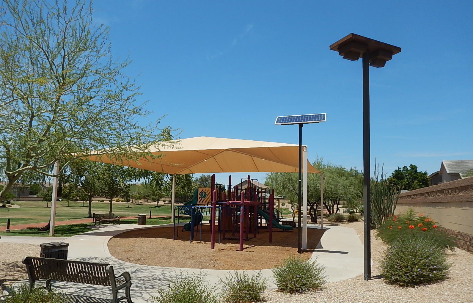 SolarKing, Inc | Shade Structure Lighting System | Solar Playground ...