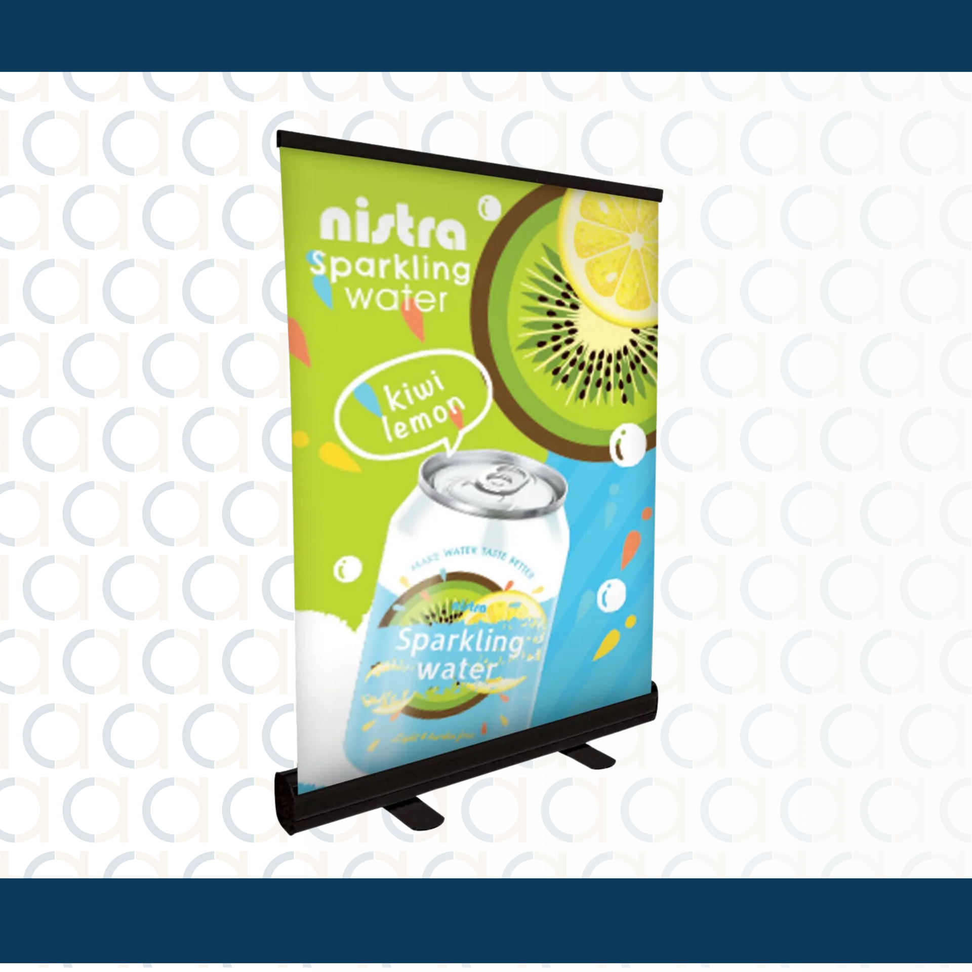 24" Economy Tabletop Retractor Kit (No-Curl Opaque Fabric)