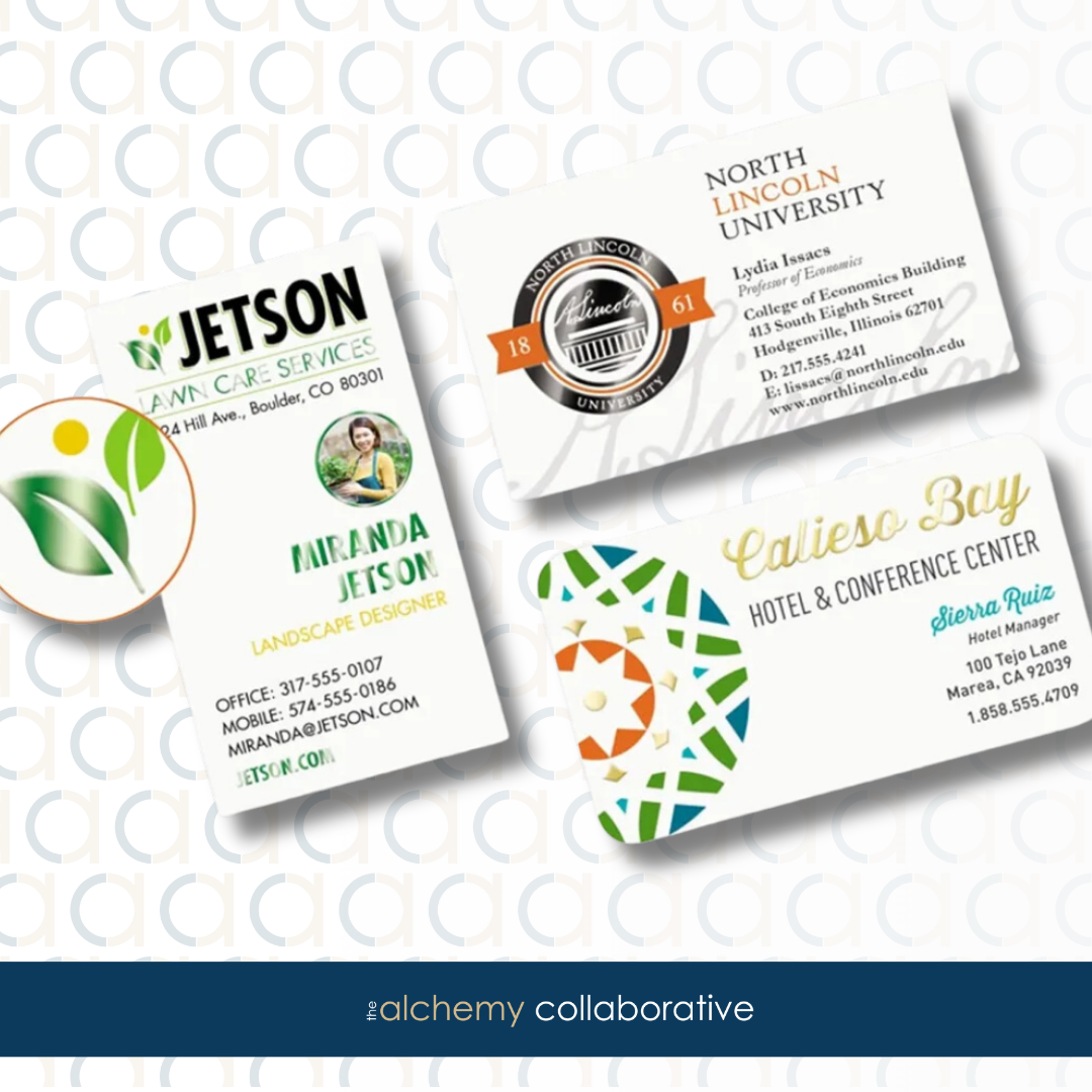 Full Color Business Cards + Standard Raised Foil (1 Sided)