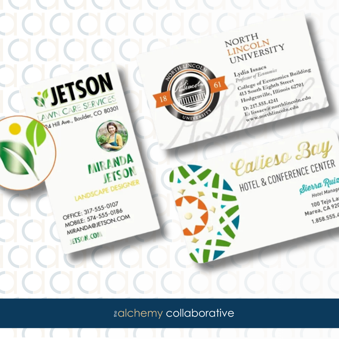 Full Color Business Cards + Standard Raised Foil (2 Sided)