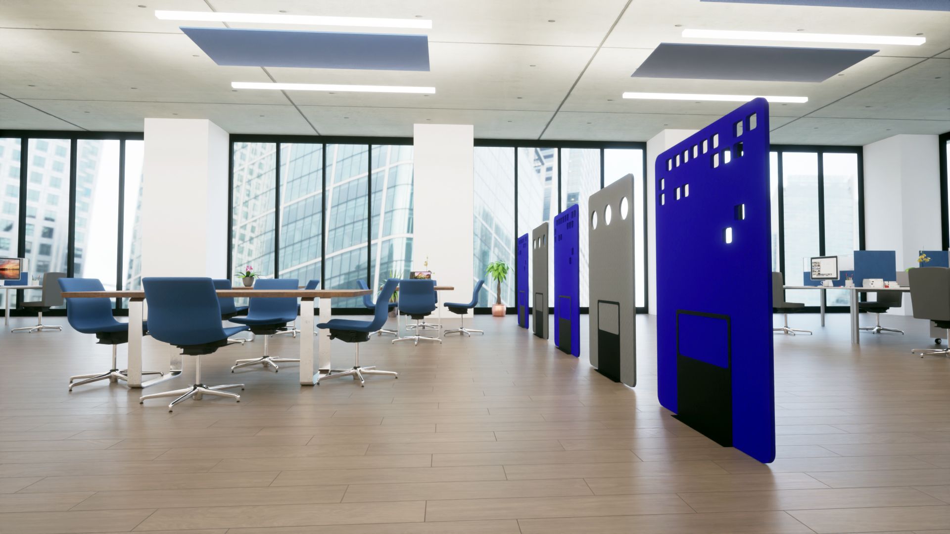 Sound Absorption Acoustic Free-standing Screen