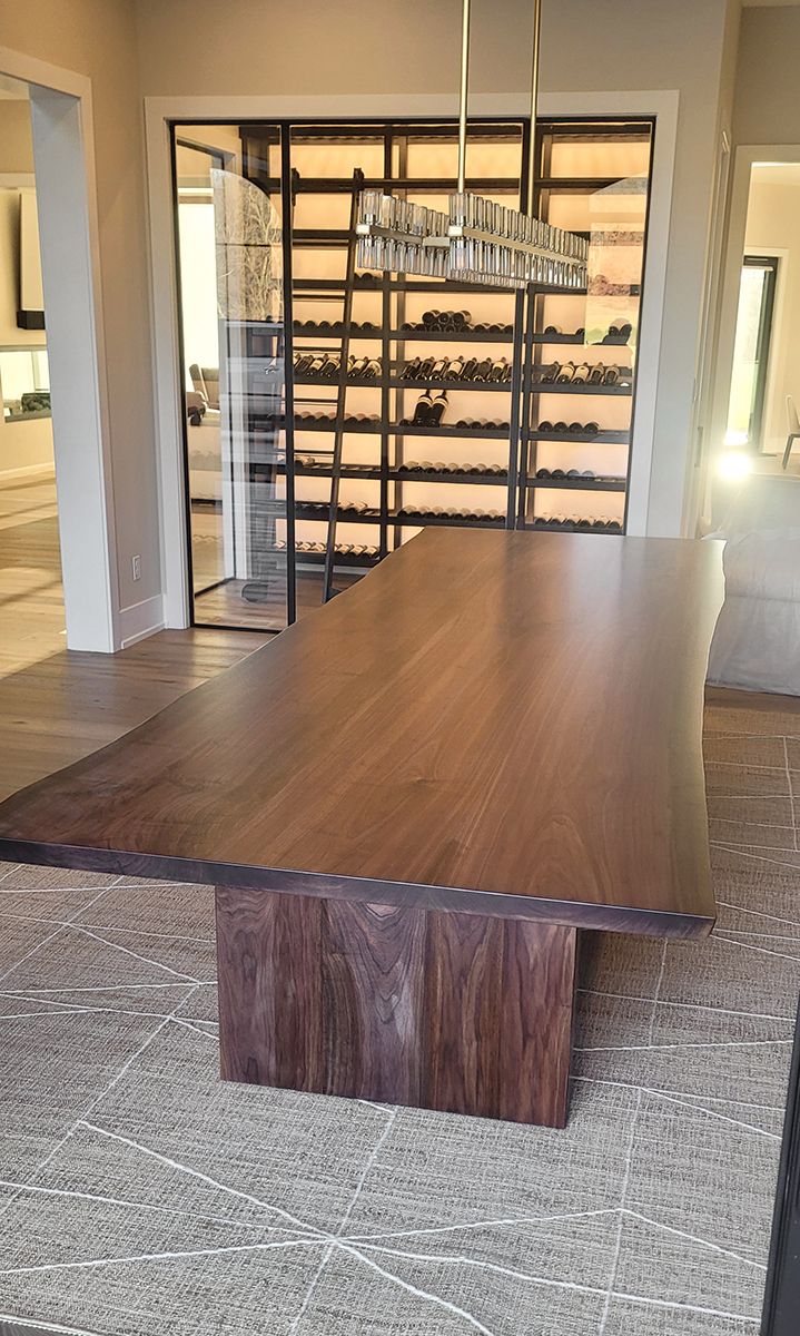 Walnut Wood Table with Live Edge