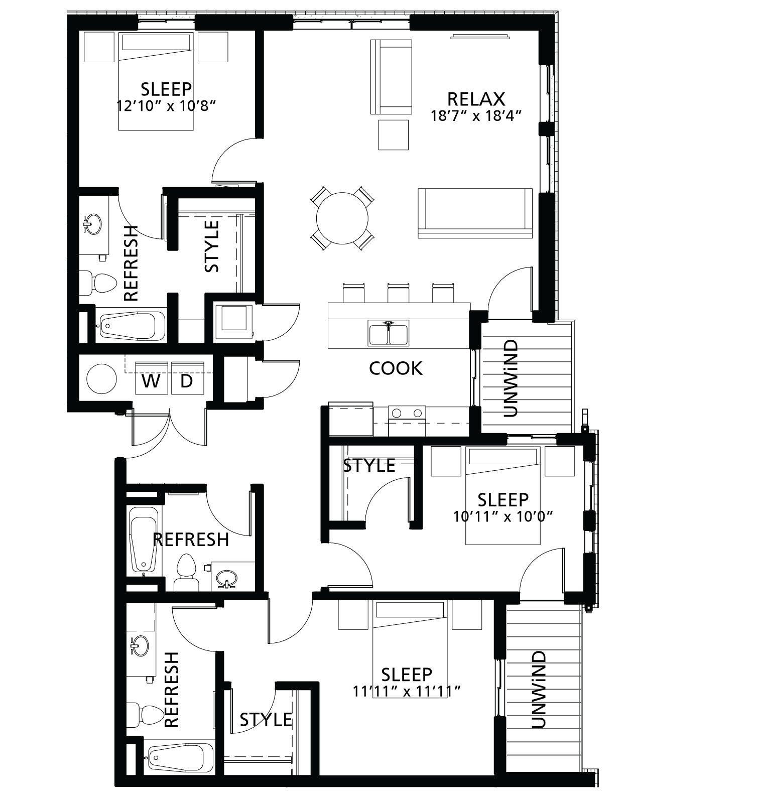 Floor Plans at Cityville on 9th in Des Moines, IA