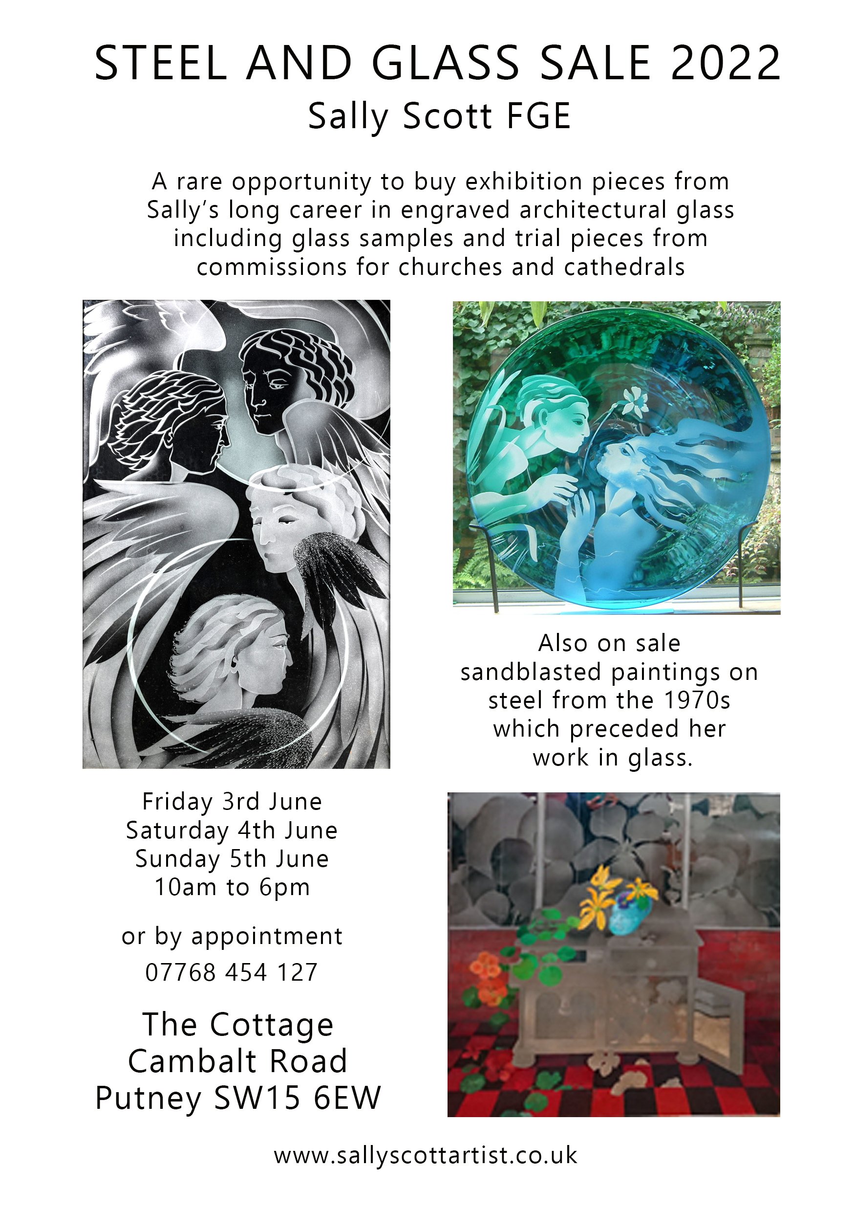 Sally Scott Retrospective; Glass, Paintings and Prints