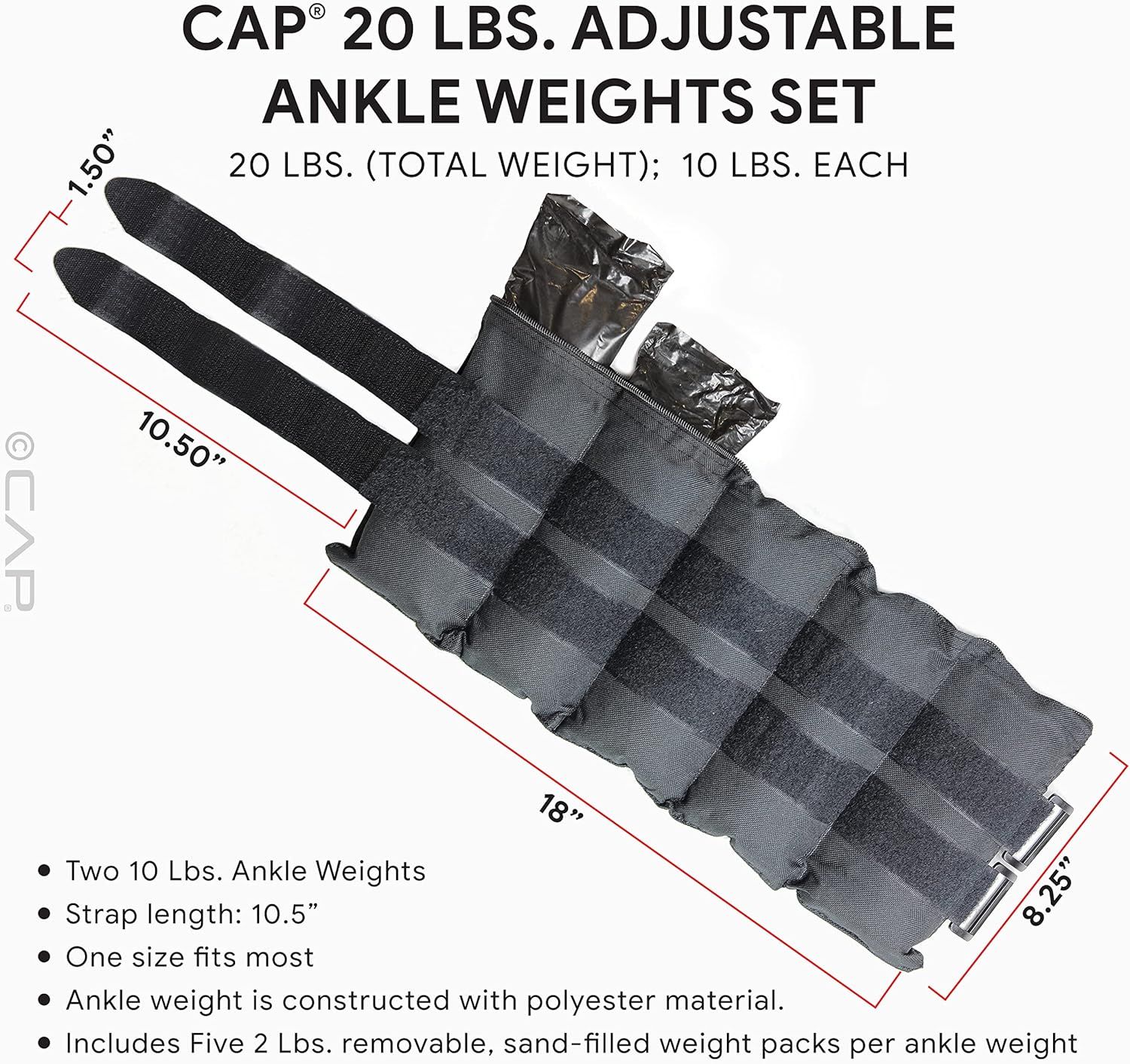 Adjustable Ankle Weights - Boost Leg Day Results