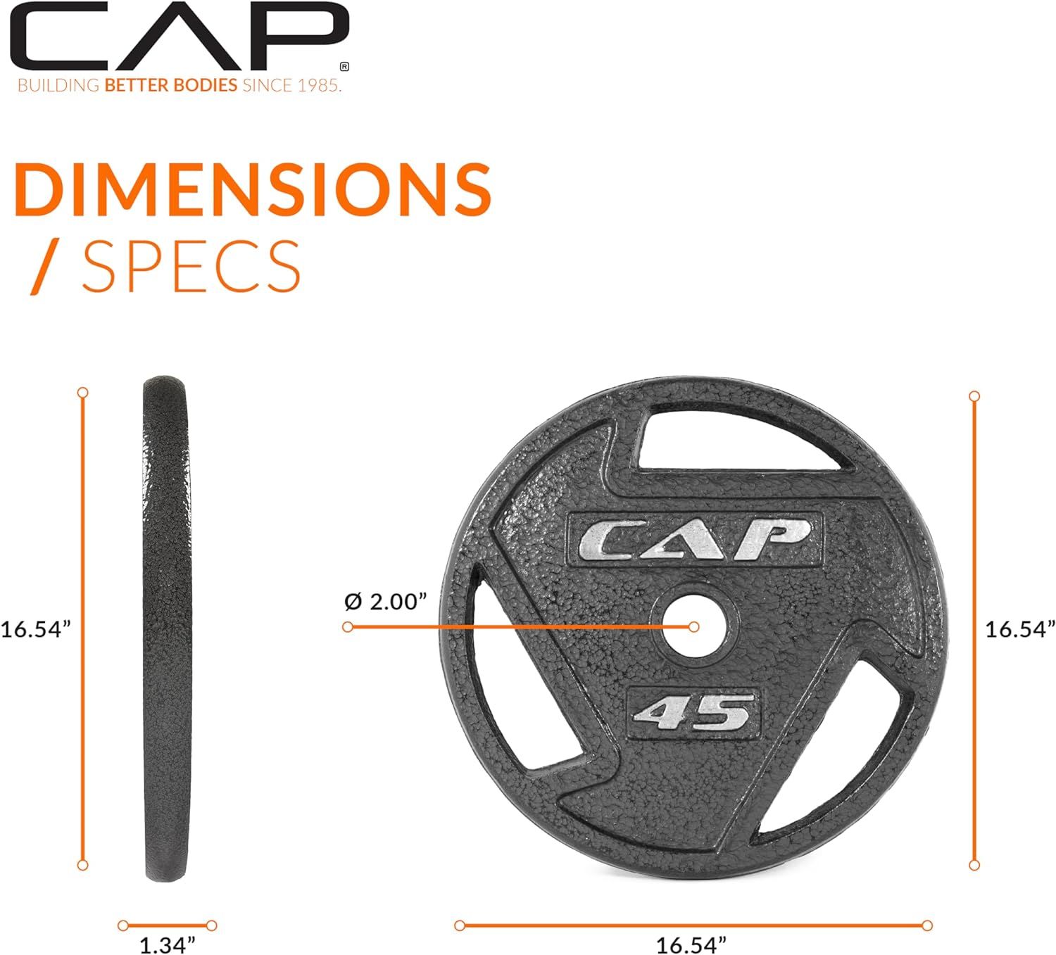 Cap Olympic Grip Weight Plates - Build Your Gym