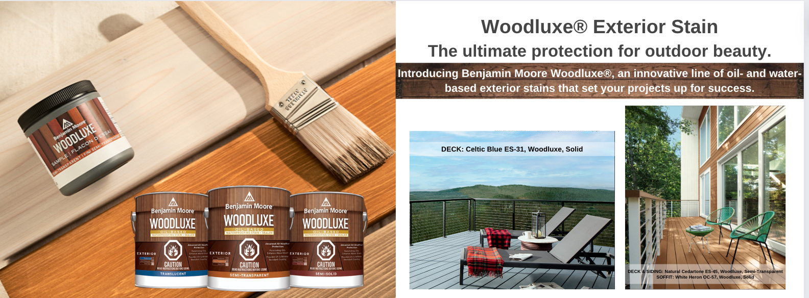 New | Woodluxe by Benjamin Moore | at Hannigan's Paint
