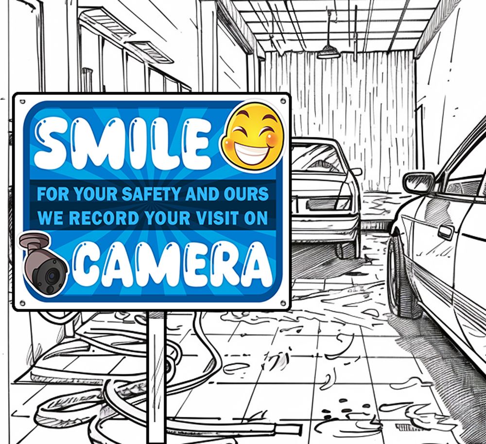 Smile On Camera Sign - Basic Design Package