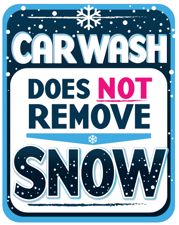Car Wash Disclaimer Sign