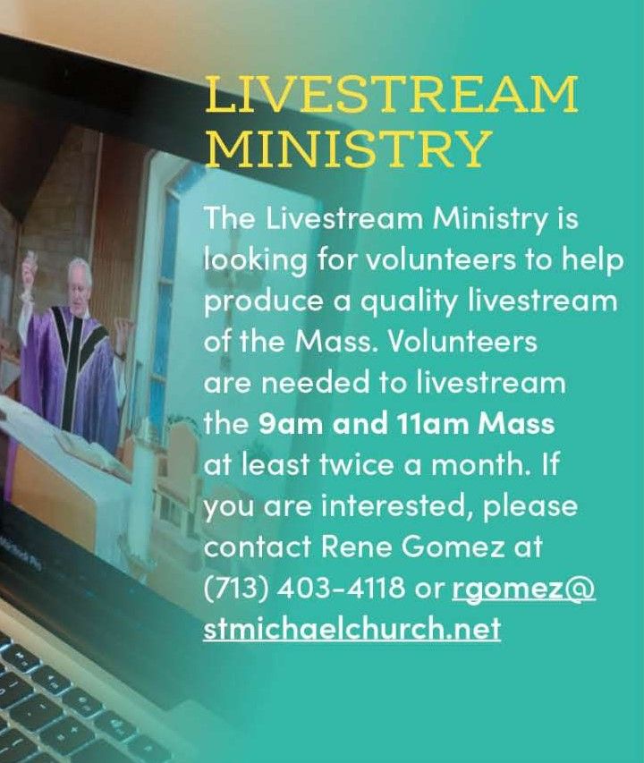 Live Stream Mass | St. Michael the Archangel Catholic Church Houston ...