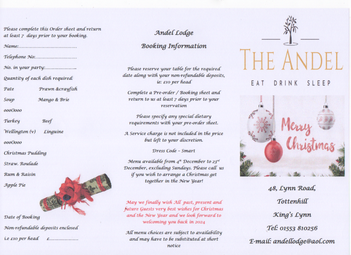 Restaurant | King's Lynn | andel lodge