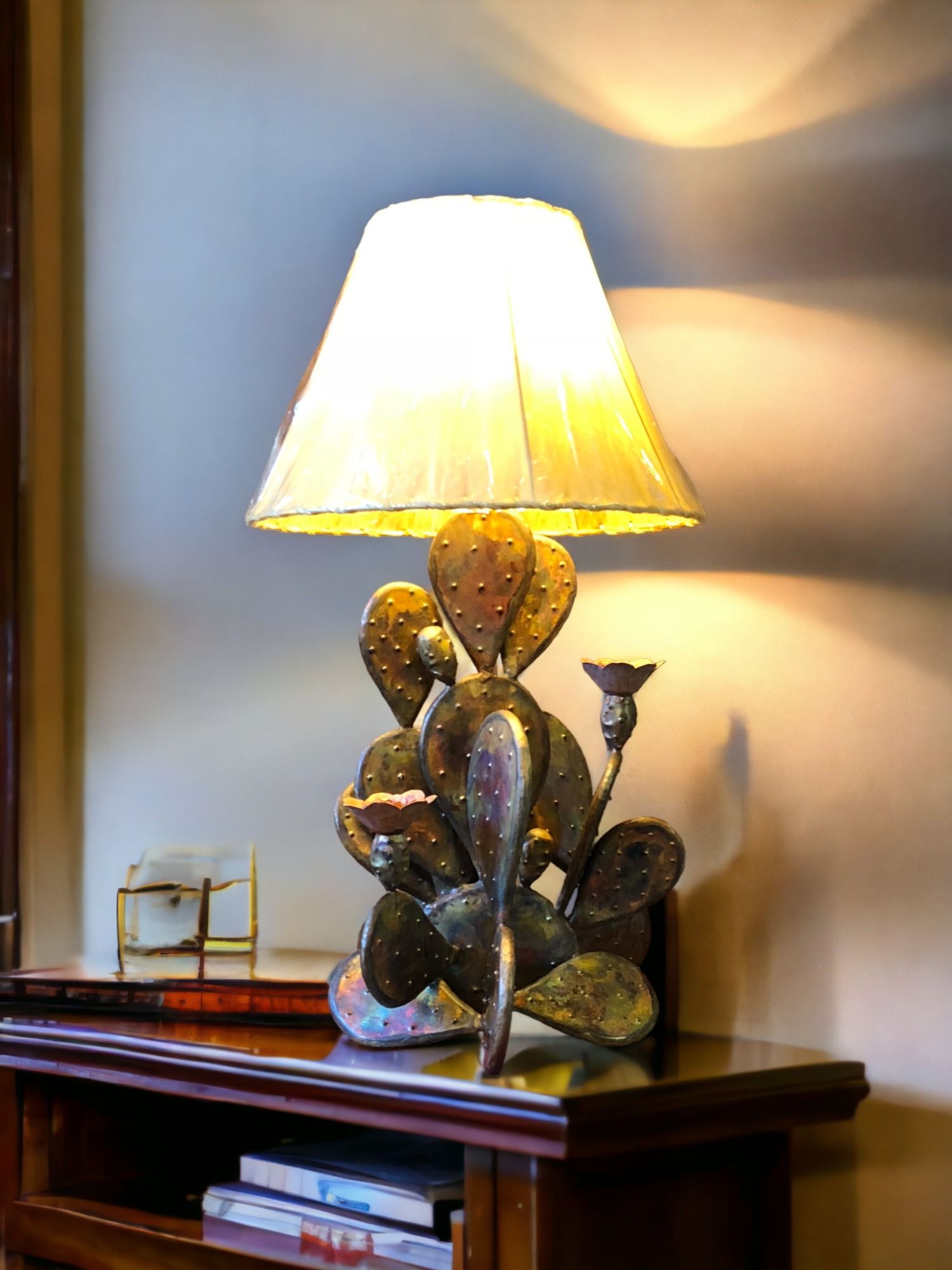 Copper Cactus & Antler Lamps in Fredericksburg, TX