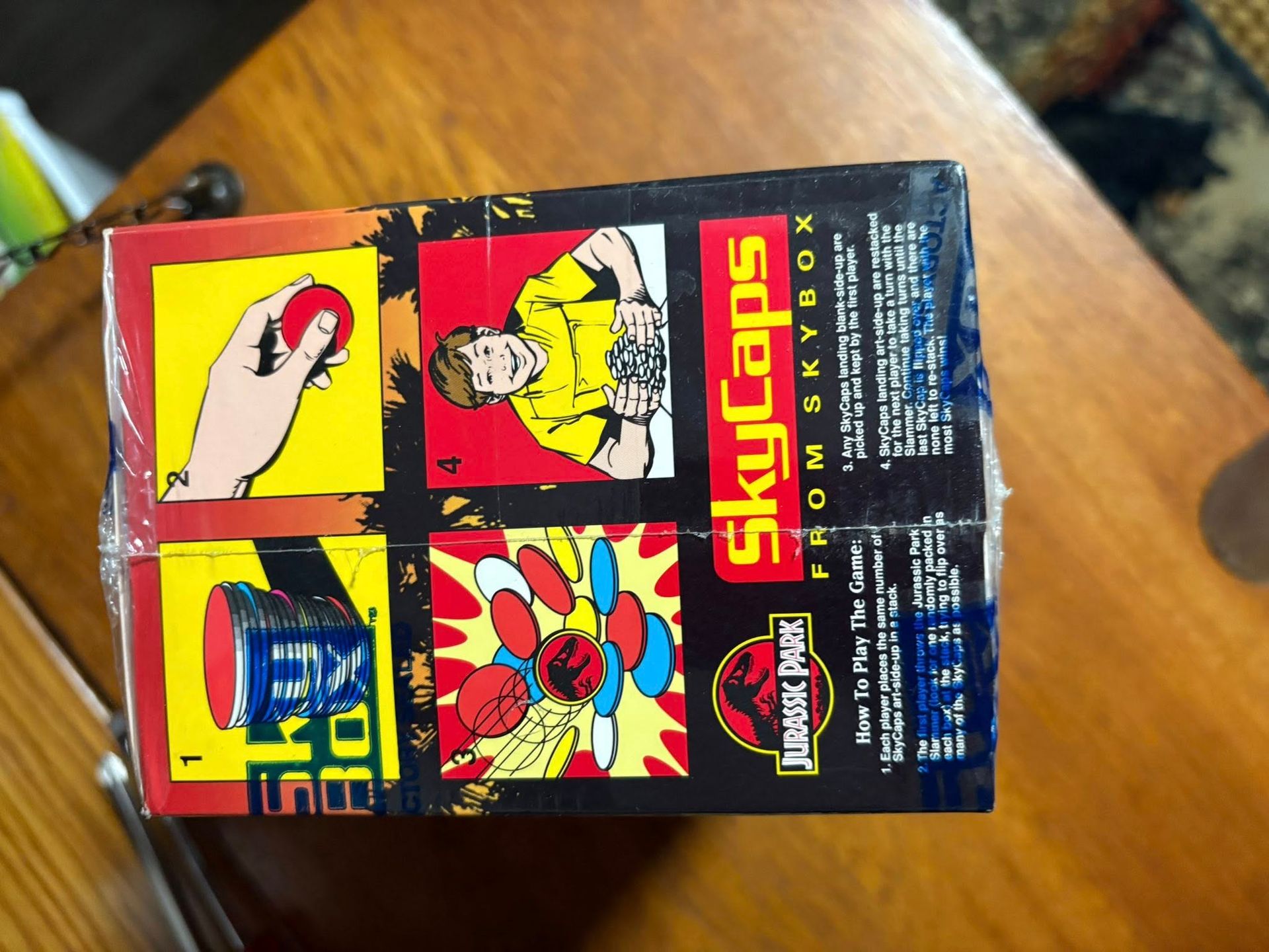 Jurassic Park SkyCaps “Pogs” Factory Sealed Box (1993 SkyBox) – 36 Packs