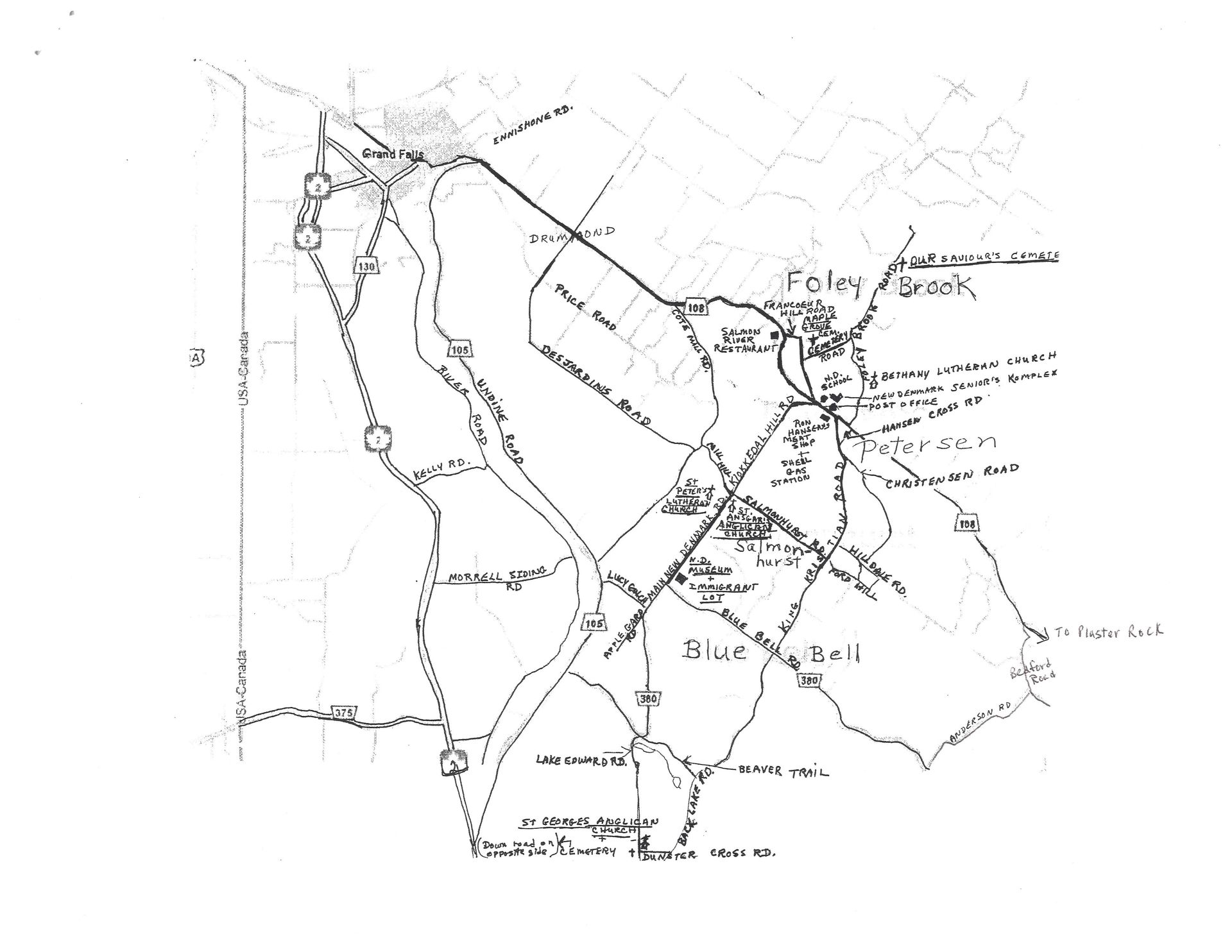Map of Foley Brook