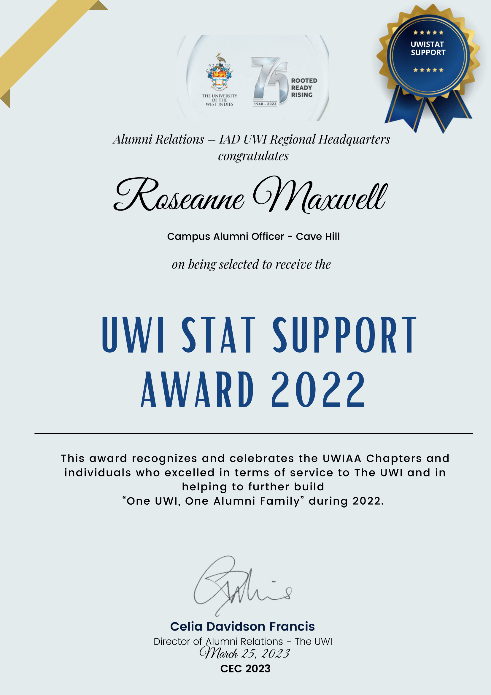 Alumni Relations AWARDS 2023