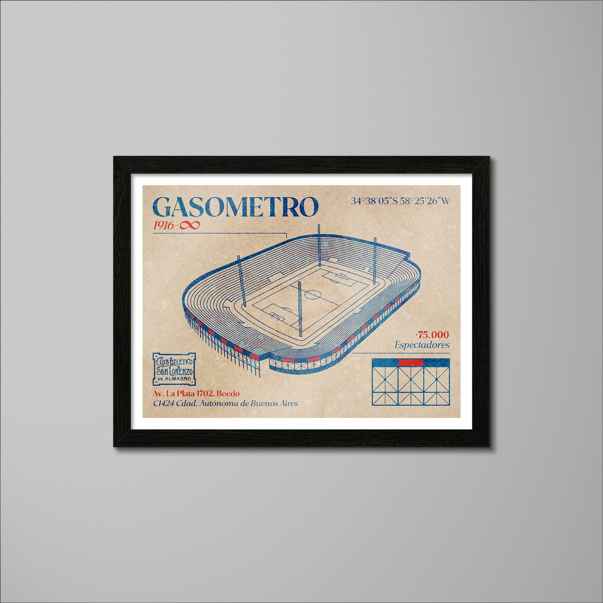 Remera Gasómetro Blanca