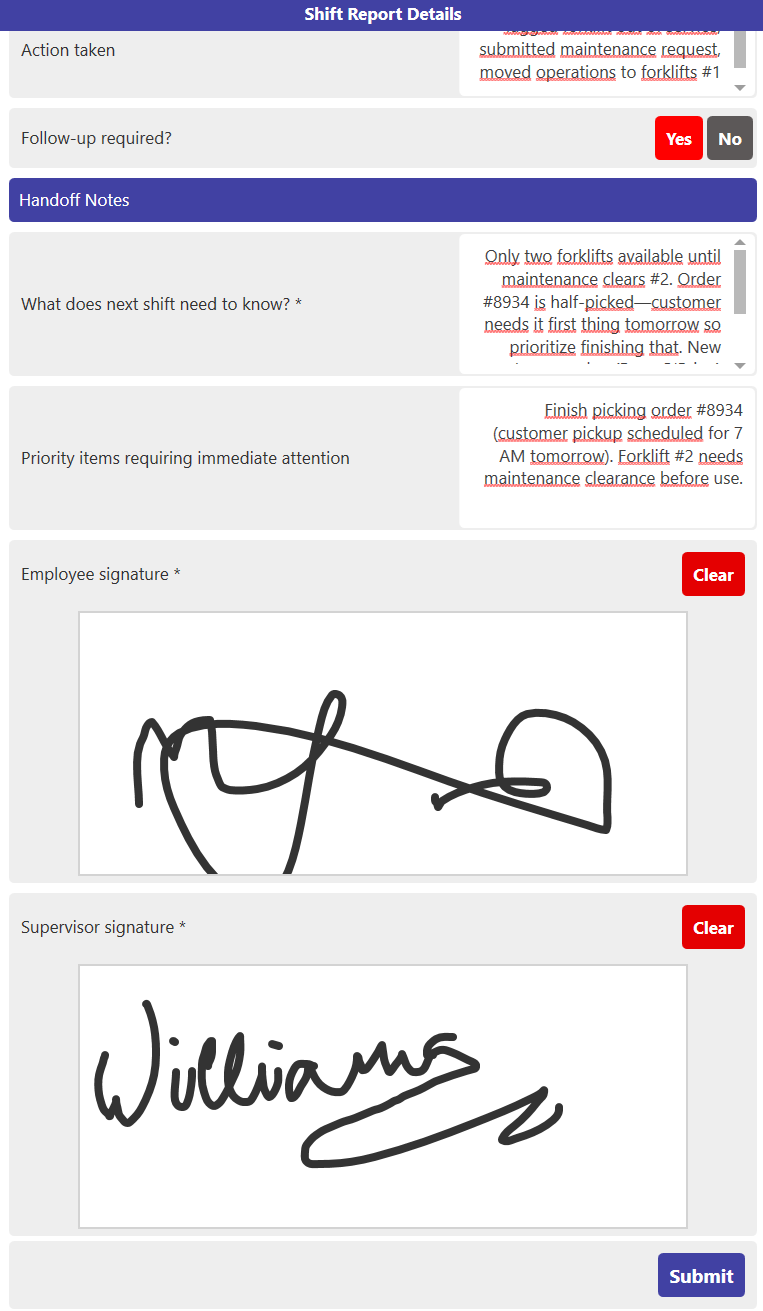 End-of-Shift Report Template to Simplify Shift Handoffs