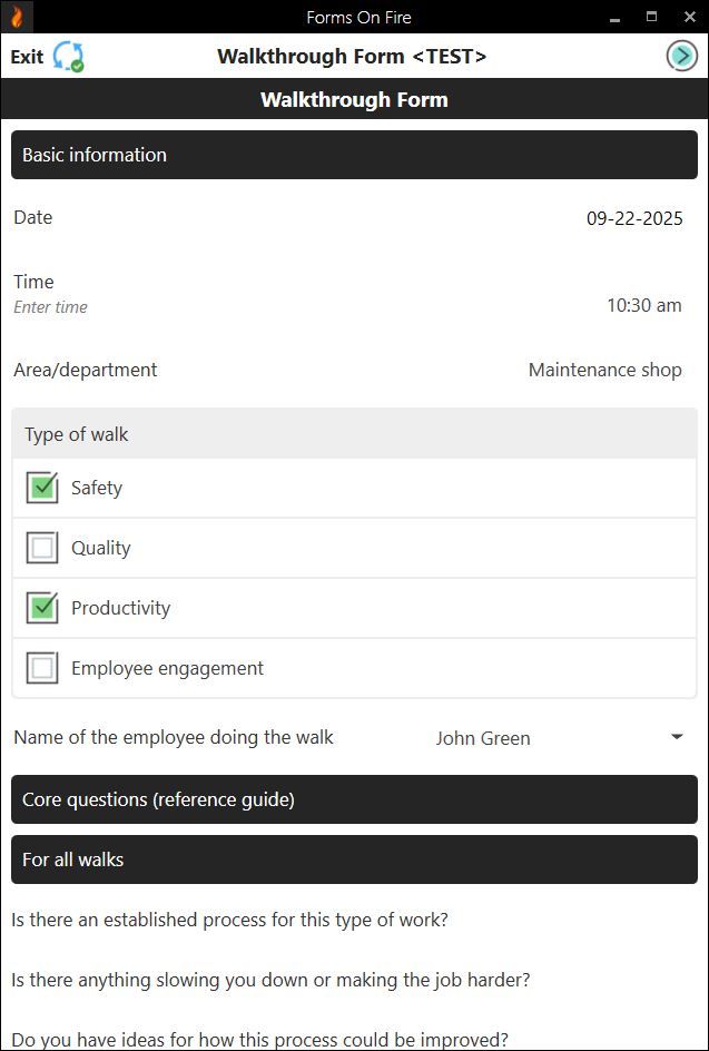 Gemba Walk Checklist Template for Manufacturing
