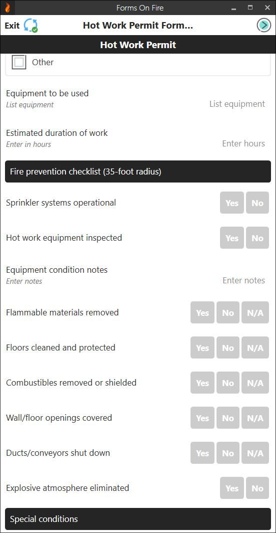 Hot Work Permit Form Template | Forms On Fire