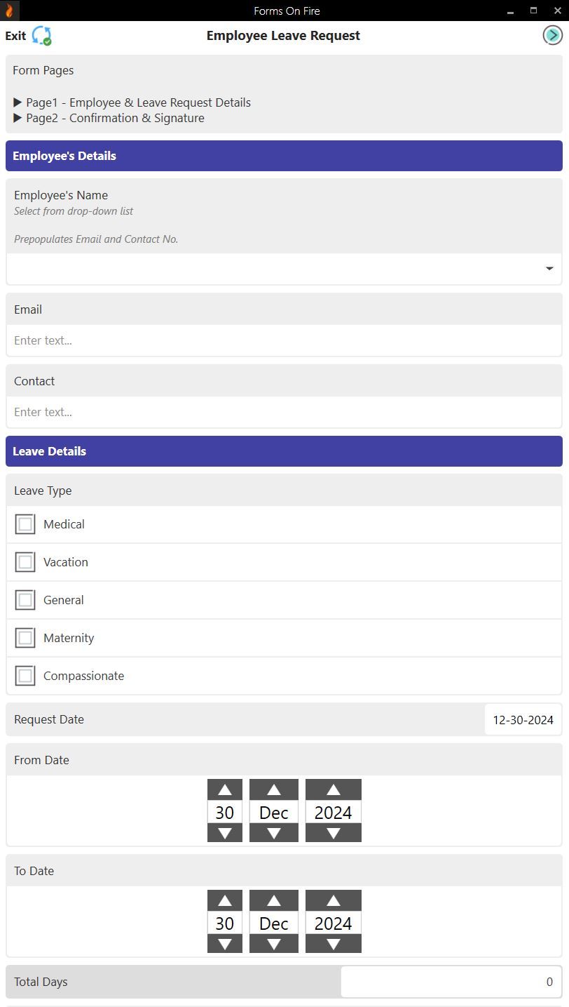 Time Off Request Form Template I Forms On Fire