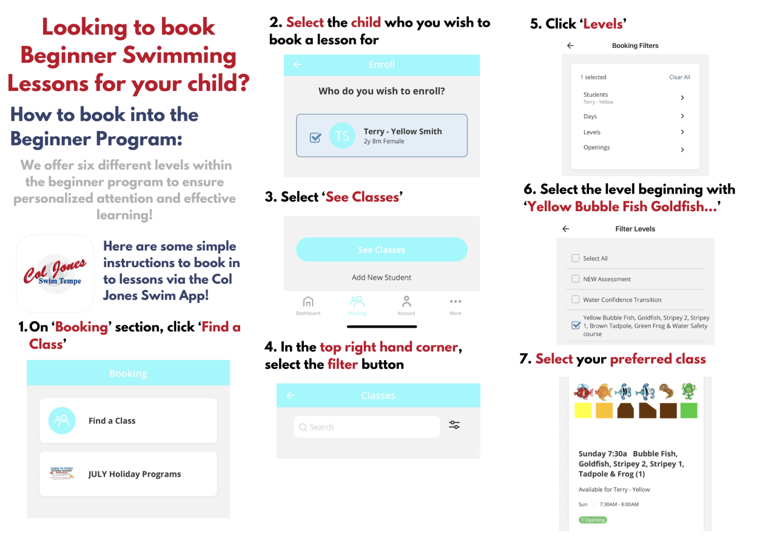 Beginner Swimming Lessons | Col Jones Swim Tempe